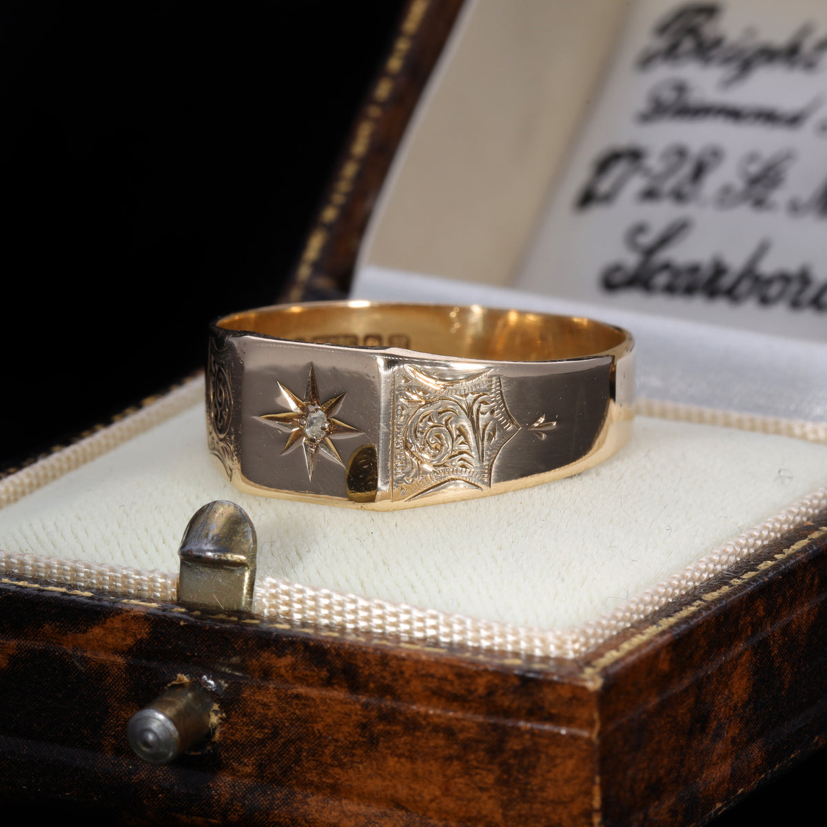The Vintage 1976 Diamond Ornate Signet Ring